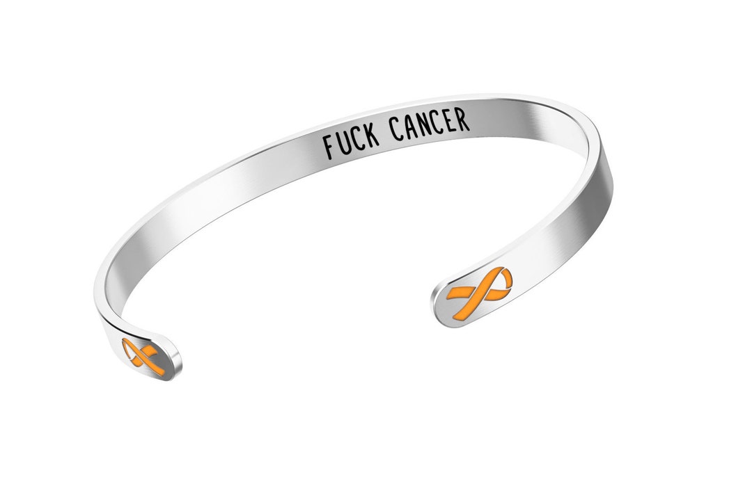 Leukemia Cancer Awareness Bracelet - Orange Ribbon, “funk Cancer ...