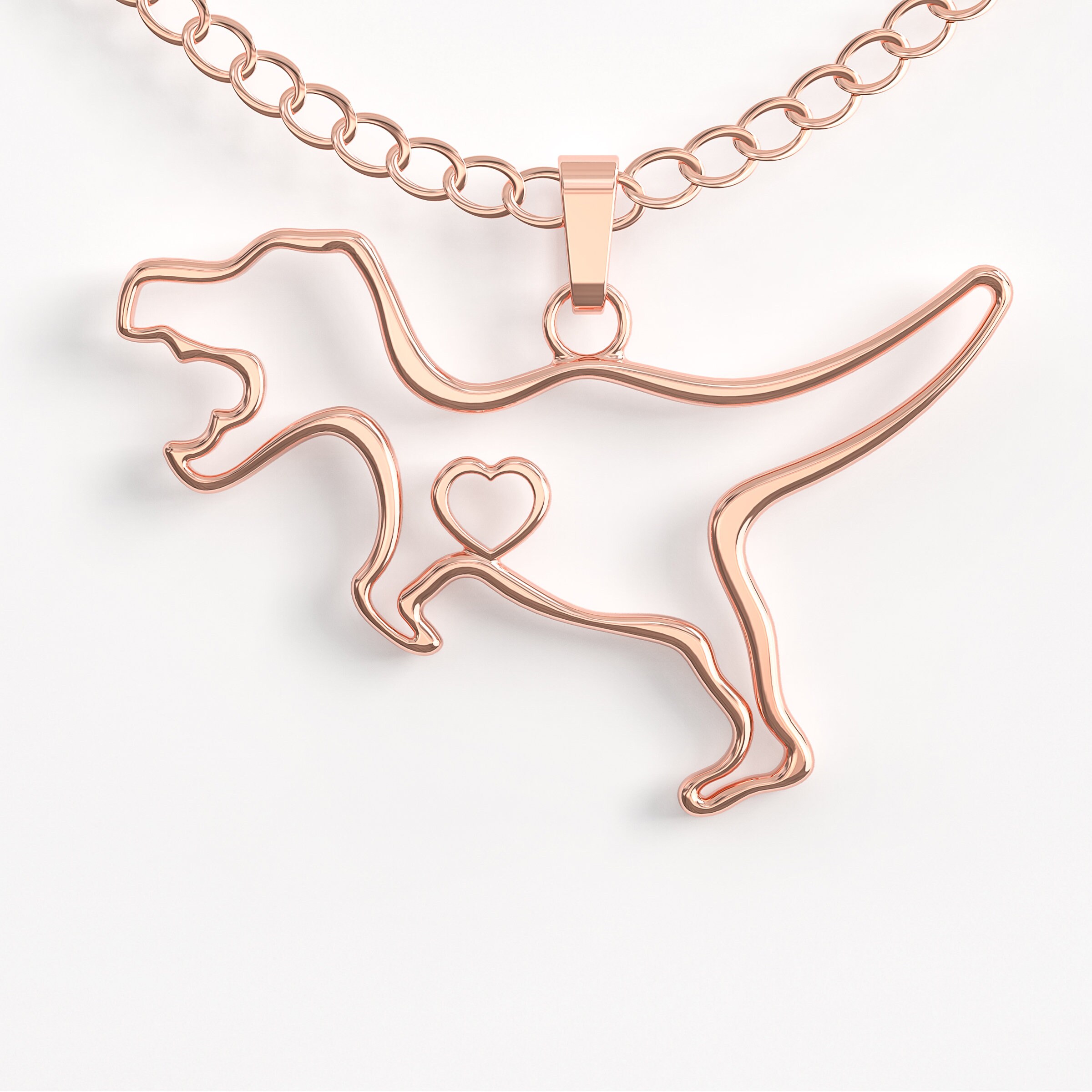 Dinosaur T-rex Necklace Cute Pendant Gift Sweet and Funny | Etsy