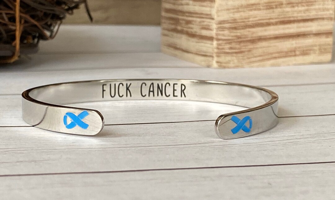 Prostate Cancer Awareness Bracelet Light Blue Ribbon, funk Cancer Gift ...