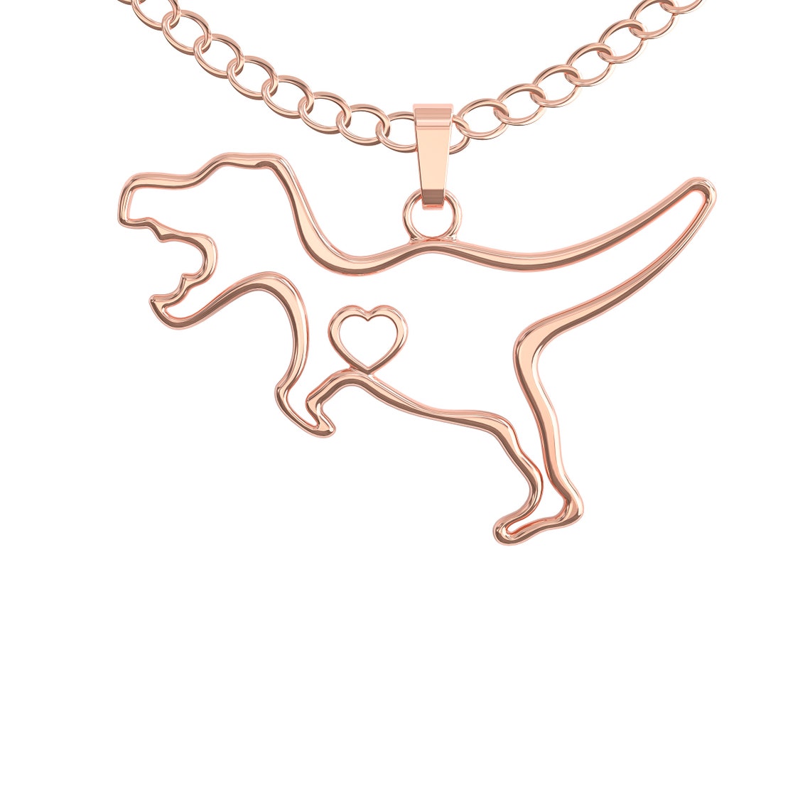 Dinosaur T-rex Necklace Cute Pendant Gift Sweet and Funny | Etsy