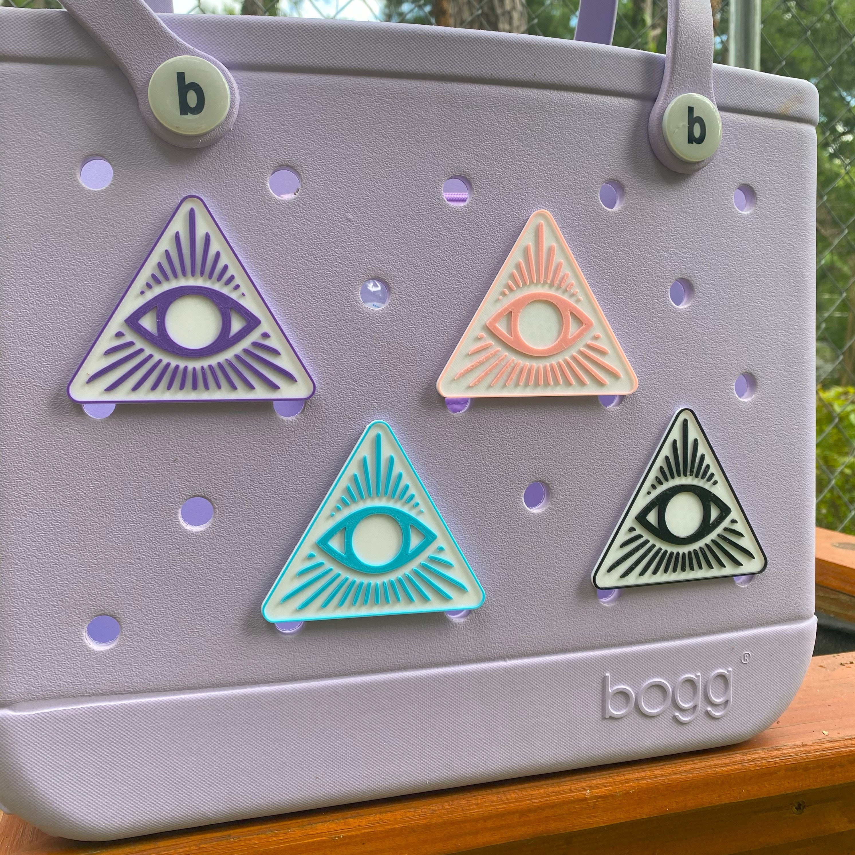 All-seeing Eye Charm for Bogg Bag - Triangular Mystical Eye Bag ...