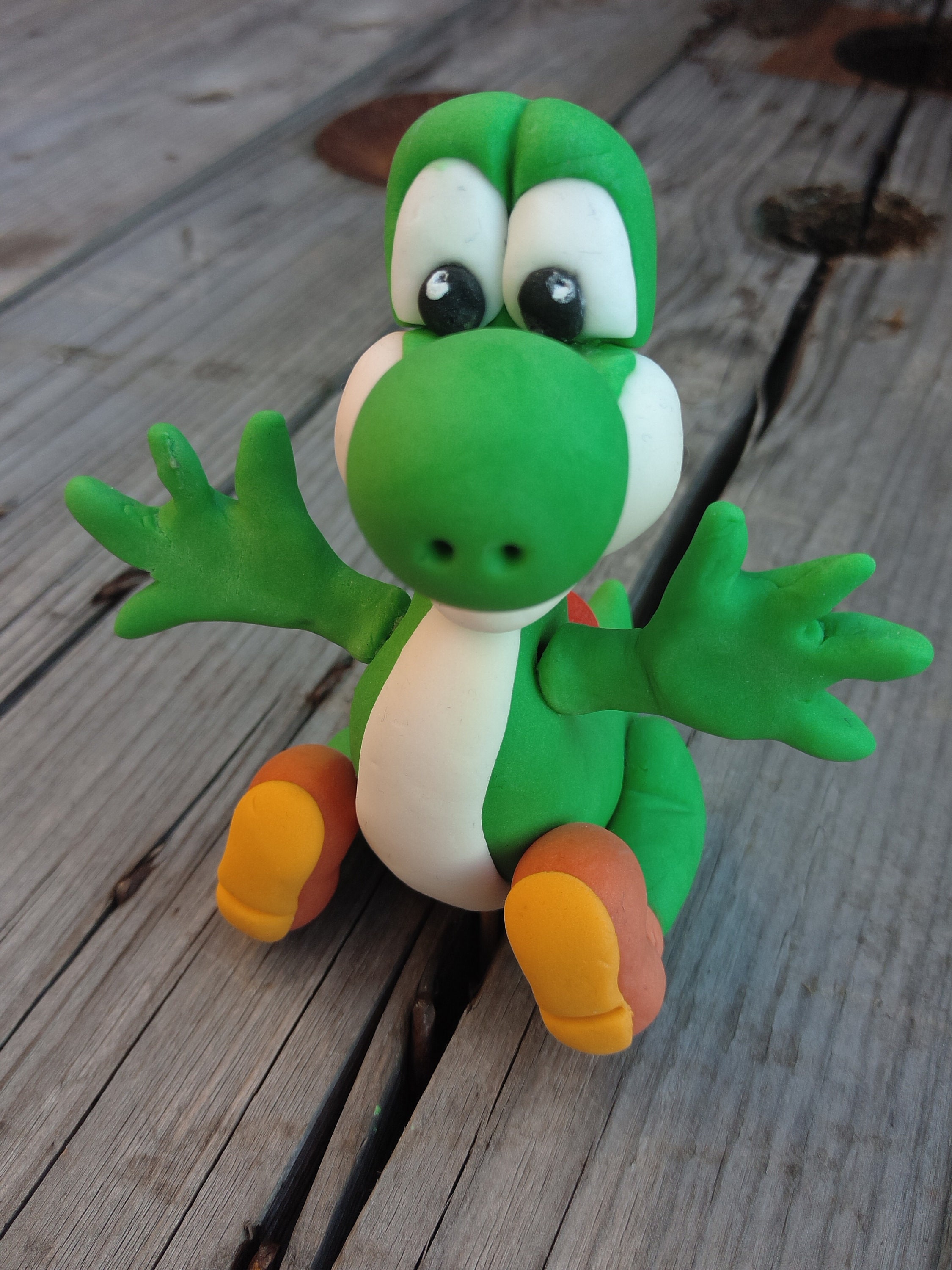 Yoshi cake topper handmade edible personalised birthday video | Etsy