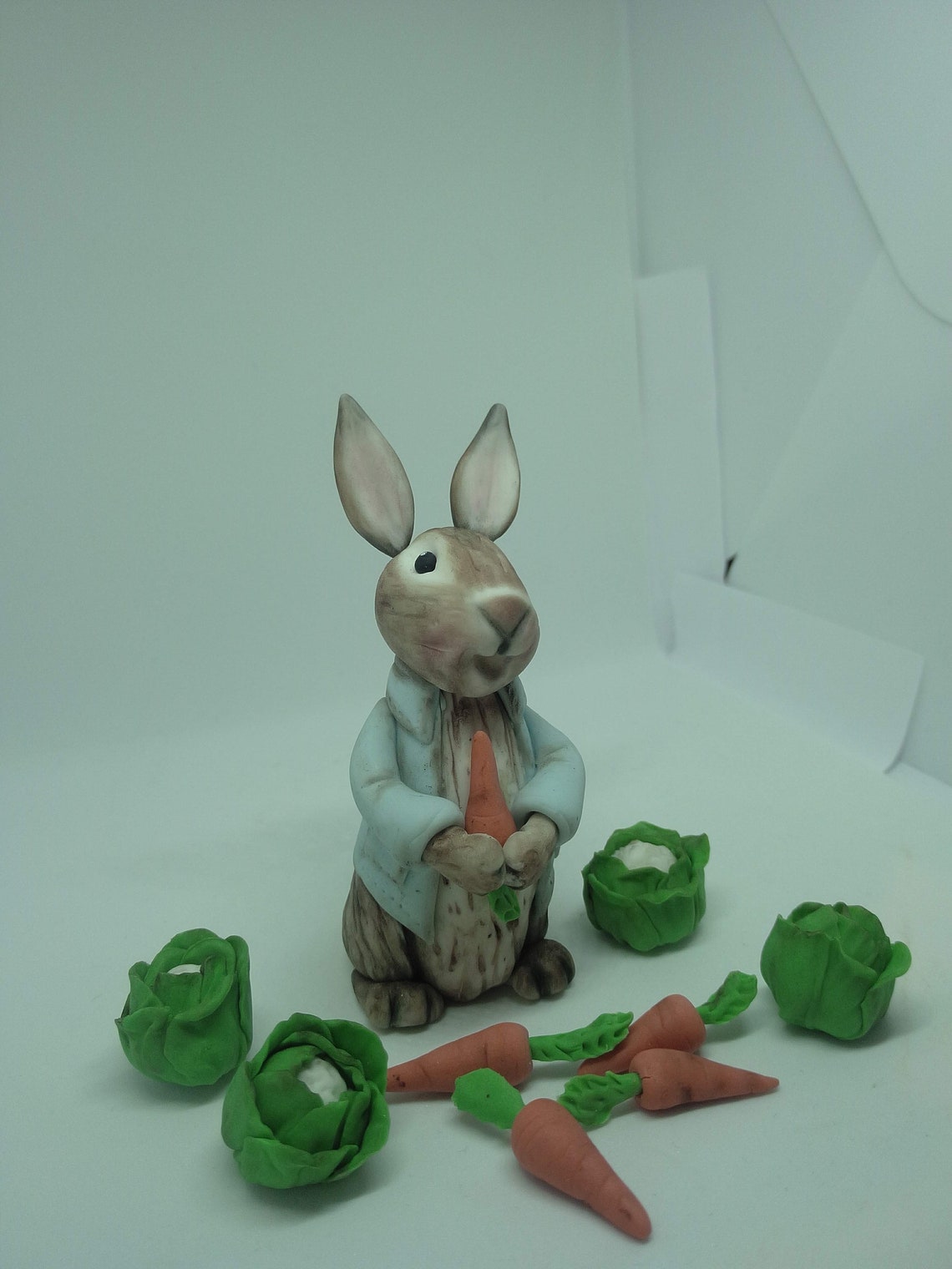 Peter Rabbit Edible Handmade Cake Topper Personalized Birthday - Etsy