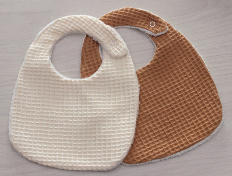 Baby Bib, Double Gauze or Honeycomb Cotton Bib, Baby Shower Gift, Camel ...
