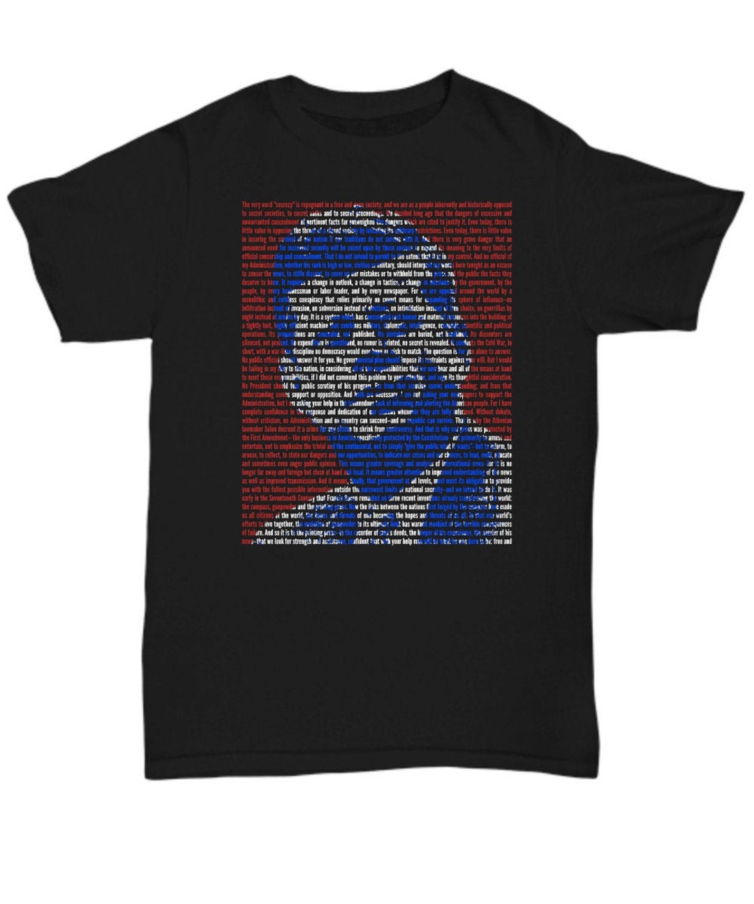 JFK Secrecy is Repugnant 1961 Speech Unisex T-shirt Black and Navy - Etsy