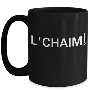 L'chaim Coffee Mug Black - Etsy