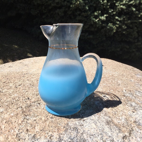 Blue Glass Pitcher - Etsy