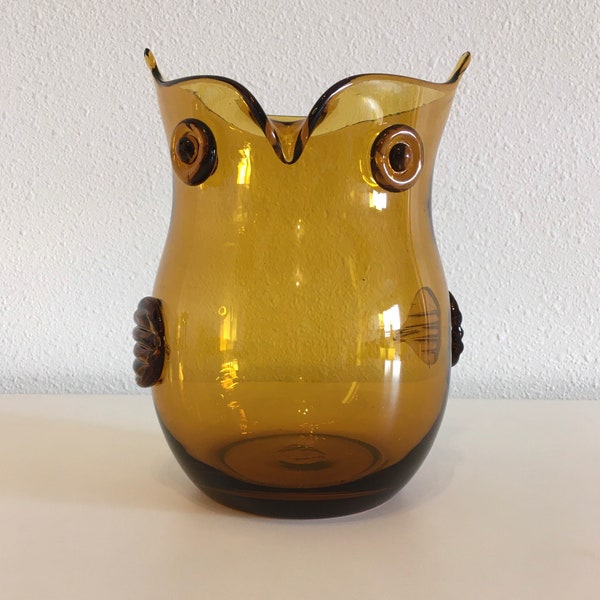 Blenko Glass Owl - Etsy Canada