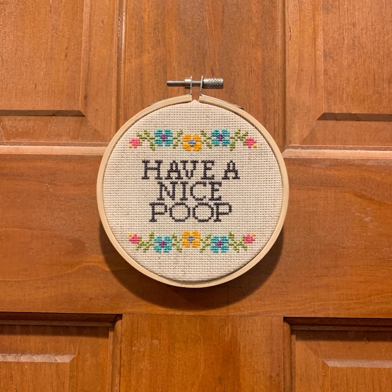 PATTERN ONLY* "have a Nice Poop" Cross Stitch Pattern - Etsy