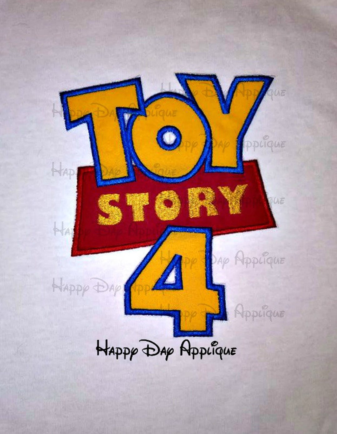 Toy Story 4 Applique Design 5x7 and 6x10 Instant Download Happy Day ...