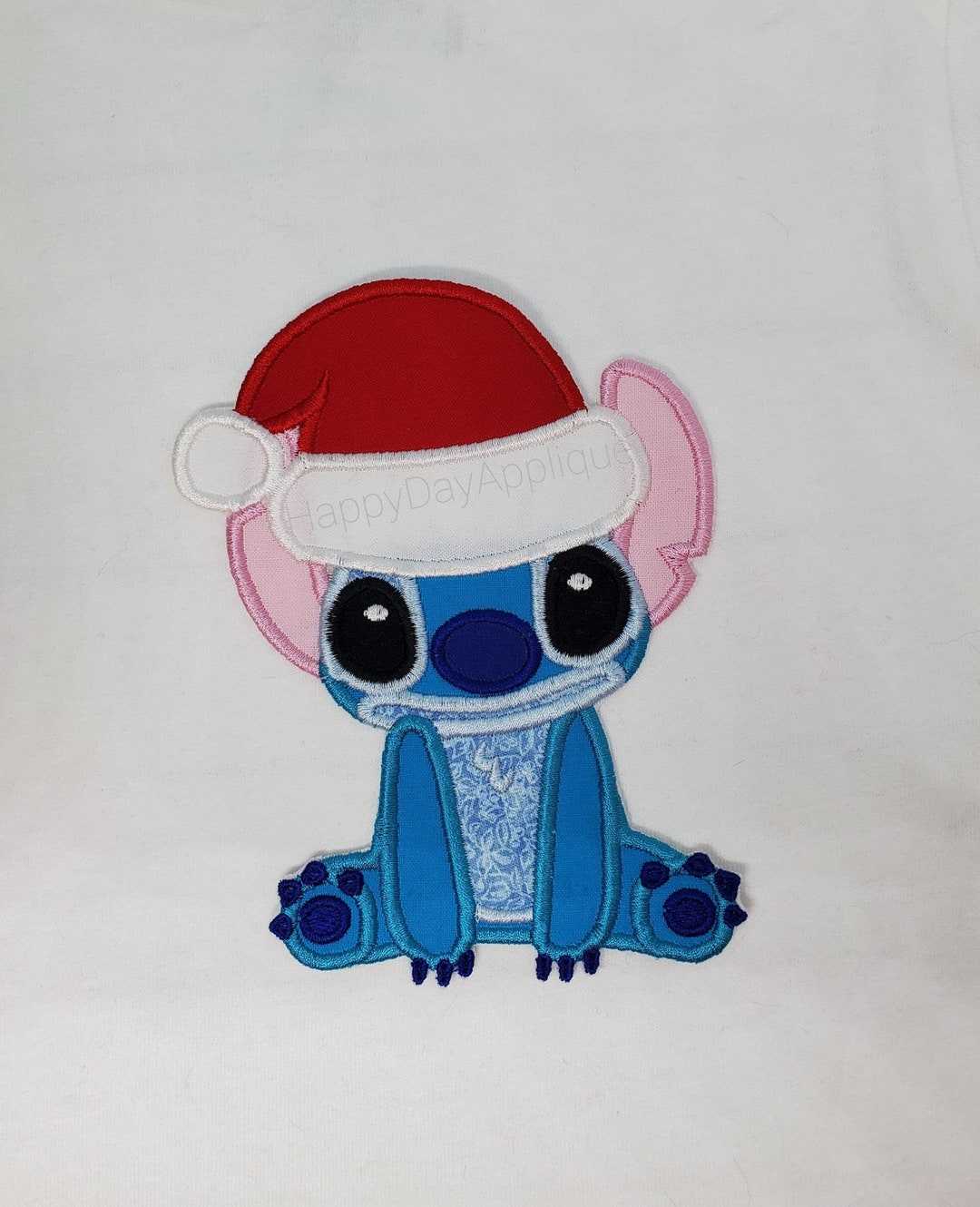 Santa Stitch Applique Design 4x4 5x7 and 6x10 Instant Download Happy ...