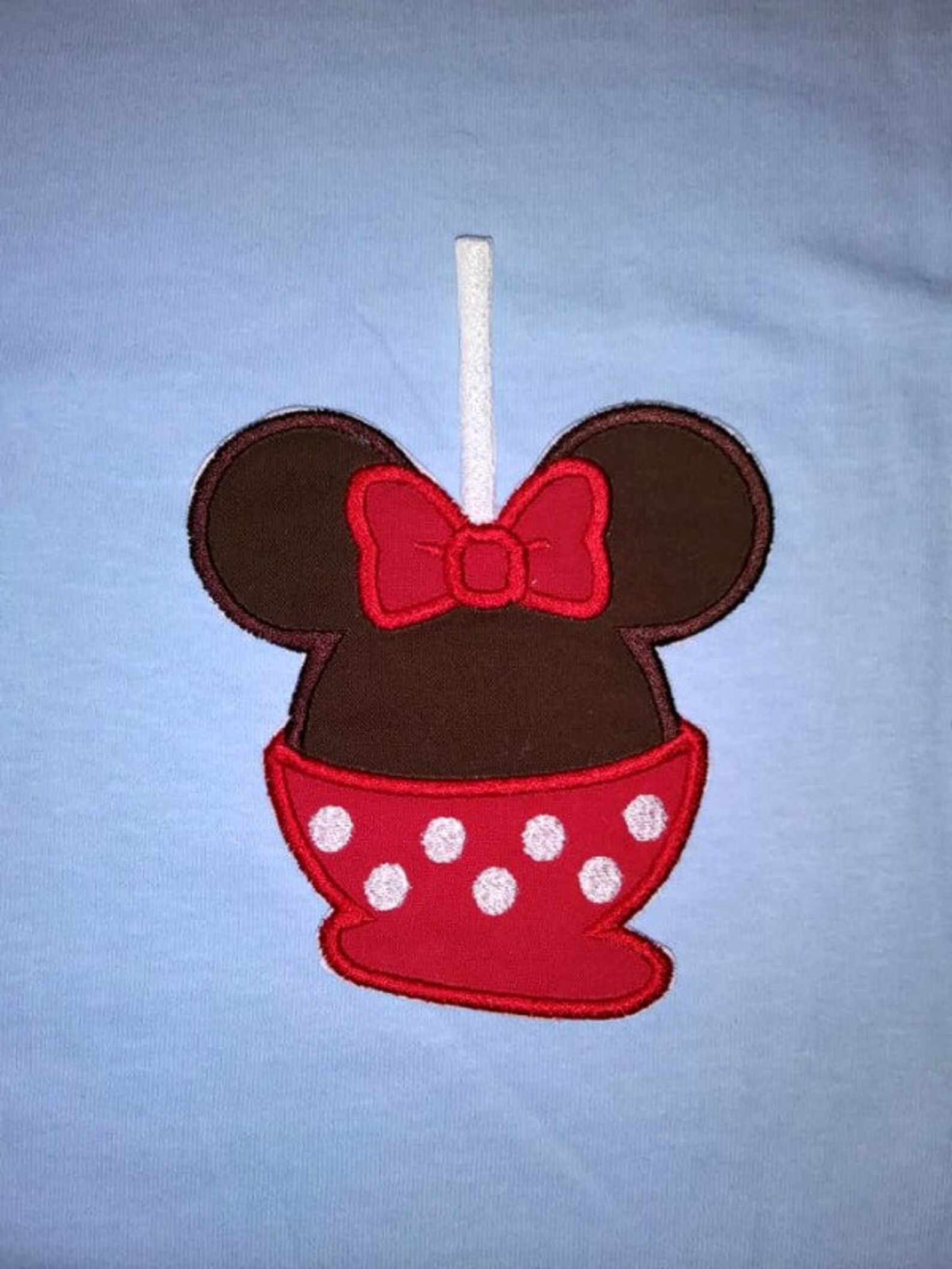 Minnie Candy Apple Applique Design 4x4 5x7 and 6x10 Instant Download ...