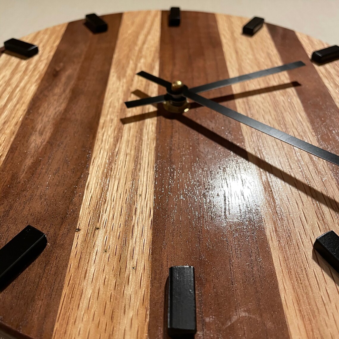 Wood Wall Clock Wooden Clock Wood Clock Wall Clock Walnut Clock Oak ...