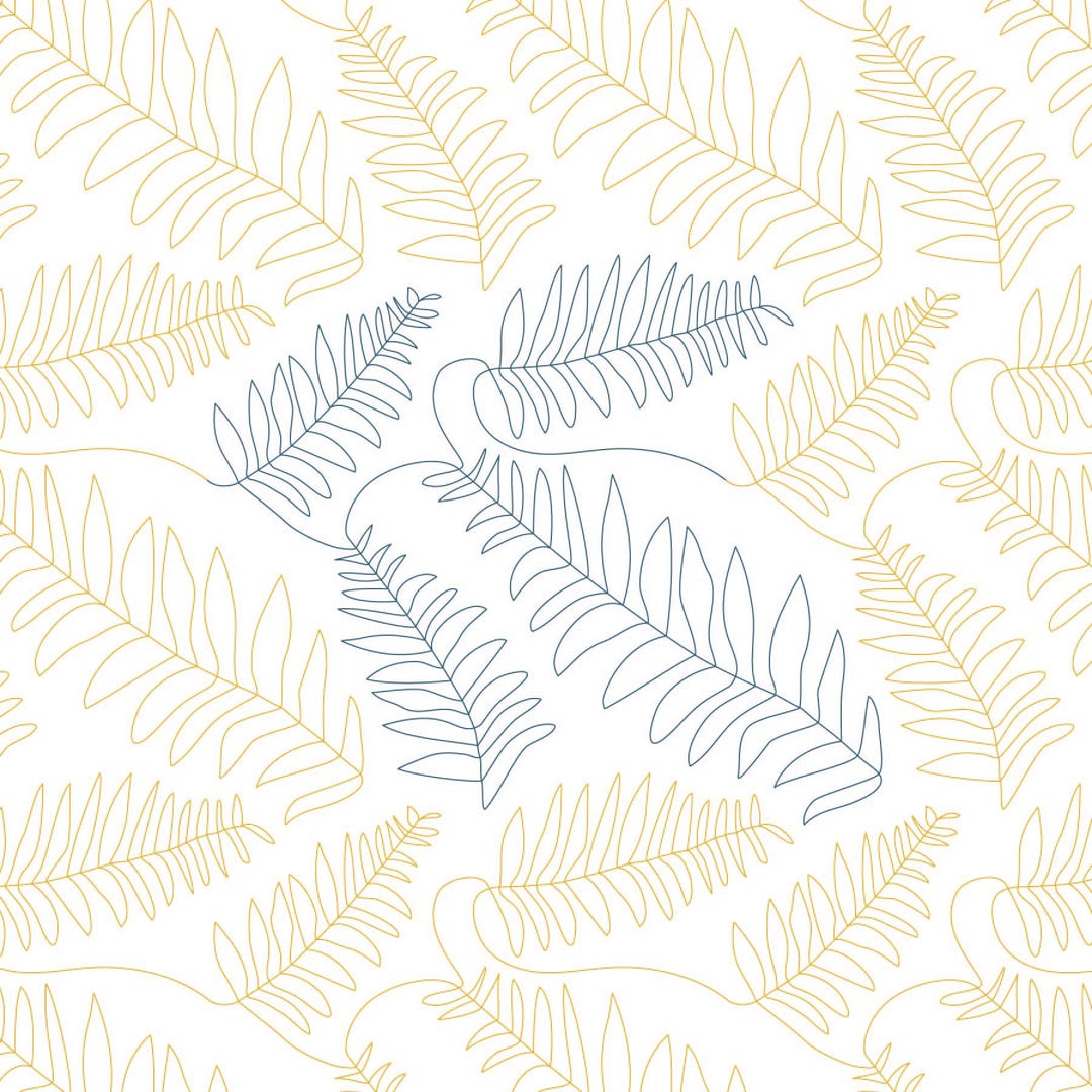 Ferns Scattered - Digital Design for Longarms - Etsy