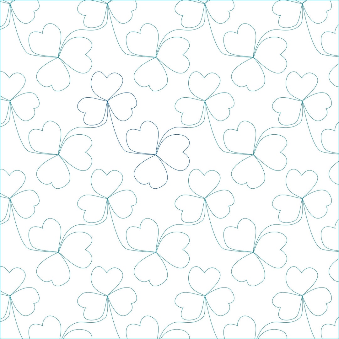 Irish Shamrock - Digital Design for Longarm - Etsy