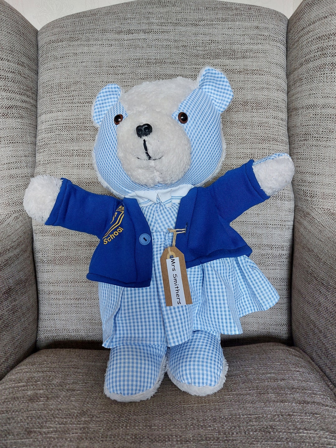 School Uniform Memory Bear: Graduation Keepsake, Heirloom Mascot - Etsy UK