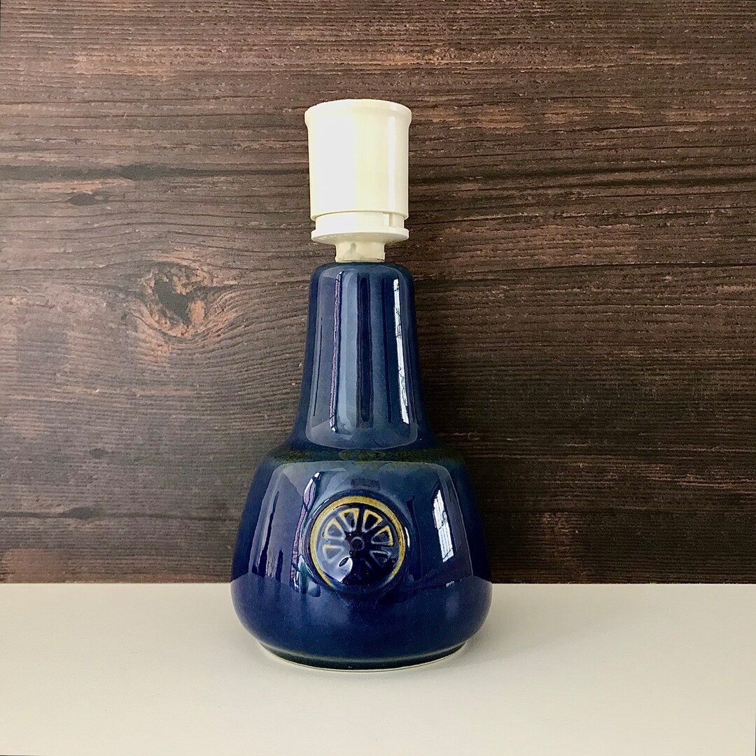 Soholm Pottery Blue Danish Ceramic Table Lamp Light Nordlys Maria ...