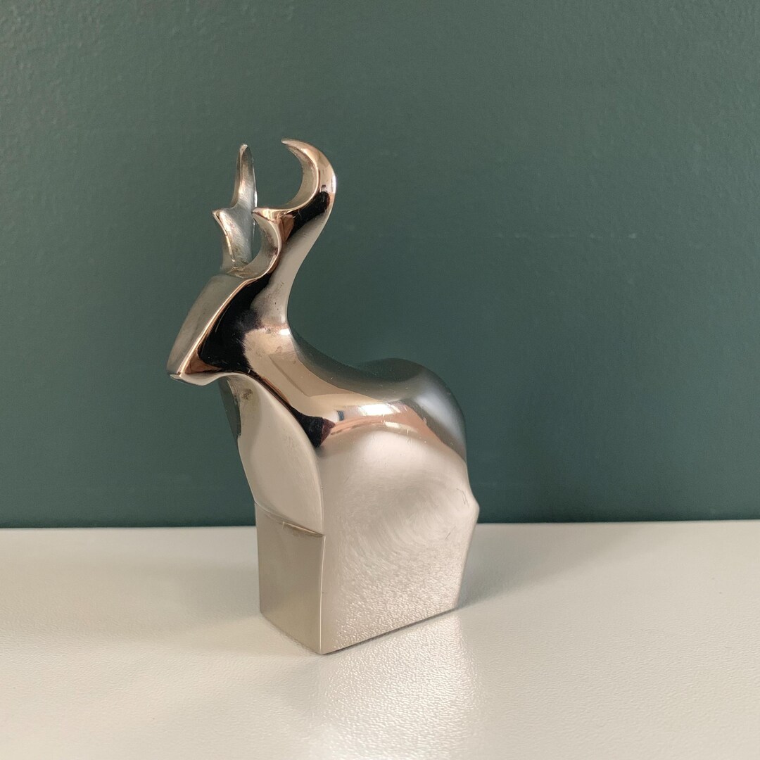 Dansk Designs Silver Reindeer Paperweight Danish Swedish Gifts Presents ...