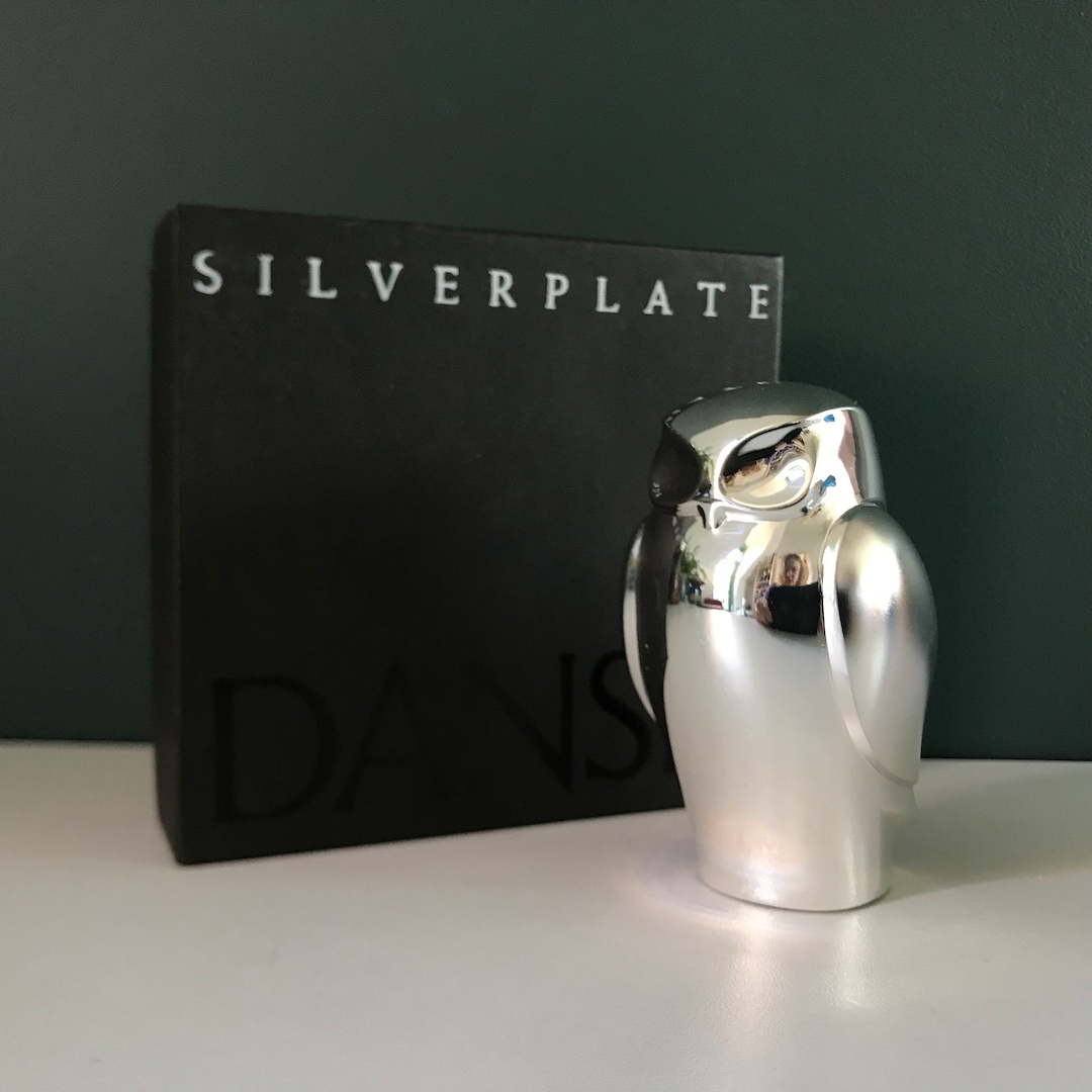 BOXED Dansk Designs Owl Silver Paperweight Gifts School Graduation ...