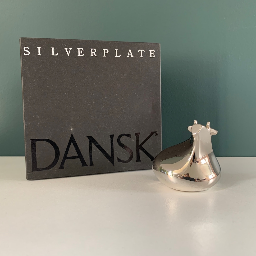 Dansk Designs Paperweights Cow Silver Danish Swedish Scandinavian Style ...