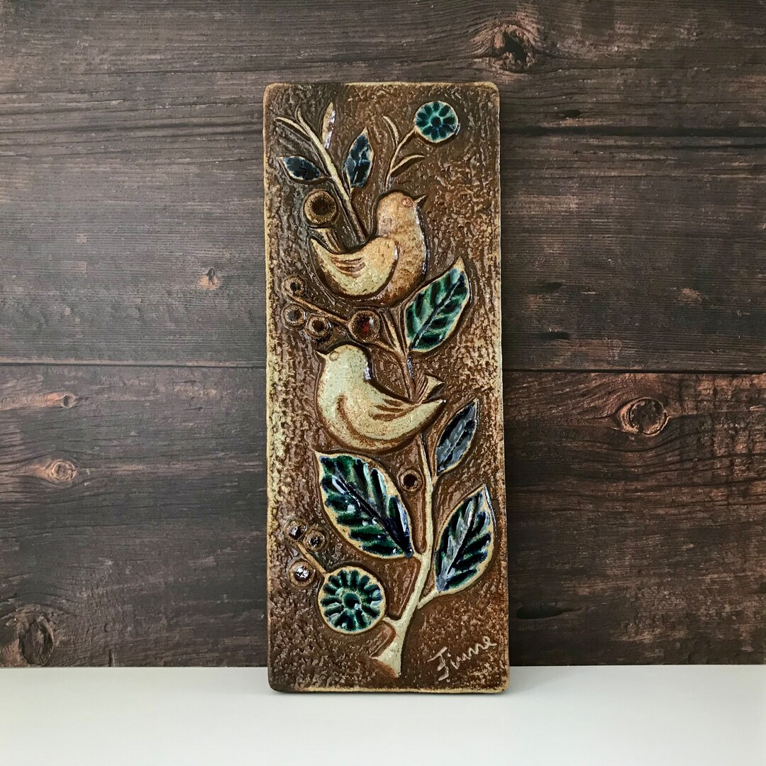 Soholm Pottery Danish Ceramic Birds Wall Relief Plaque Retro - Etsy