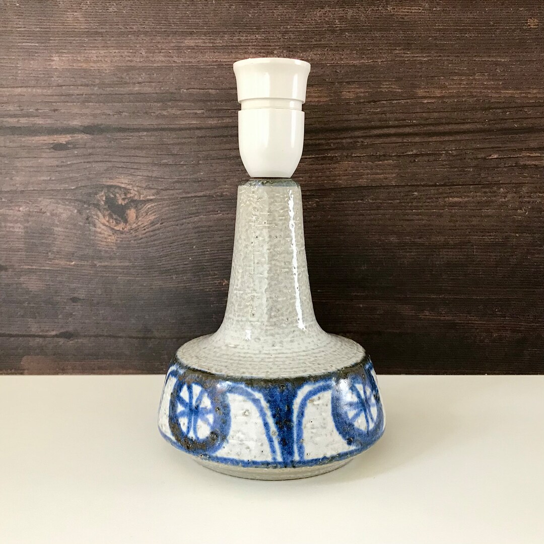 Soholm Pottery Blue Danish Ceramic Table Lamp Erika Noomi Backhausen ...