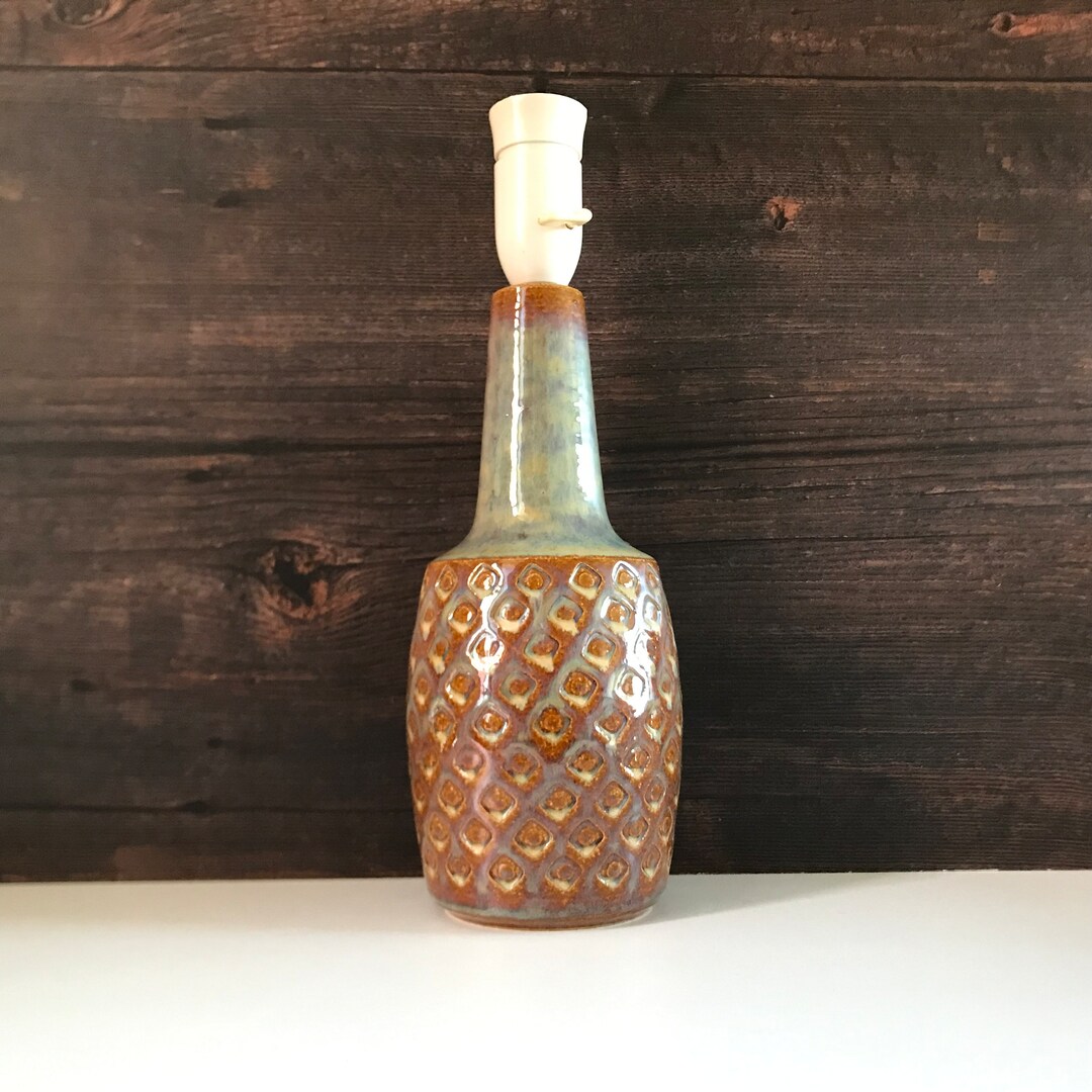 Soholm Pottery Danish Ceramic Table Lamp Pineapple Scandi Design 3001 ...