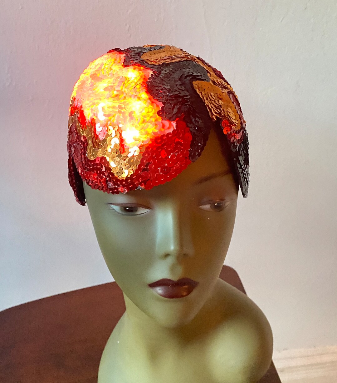 Light-up Headdress Headpiece Red LED Burning Man Festival Costume Hat ...