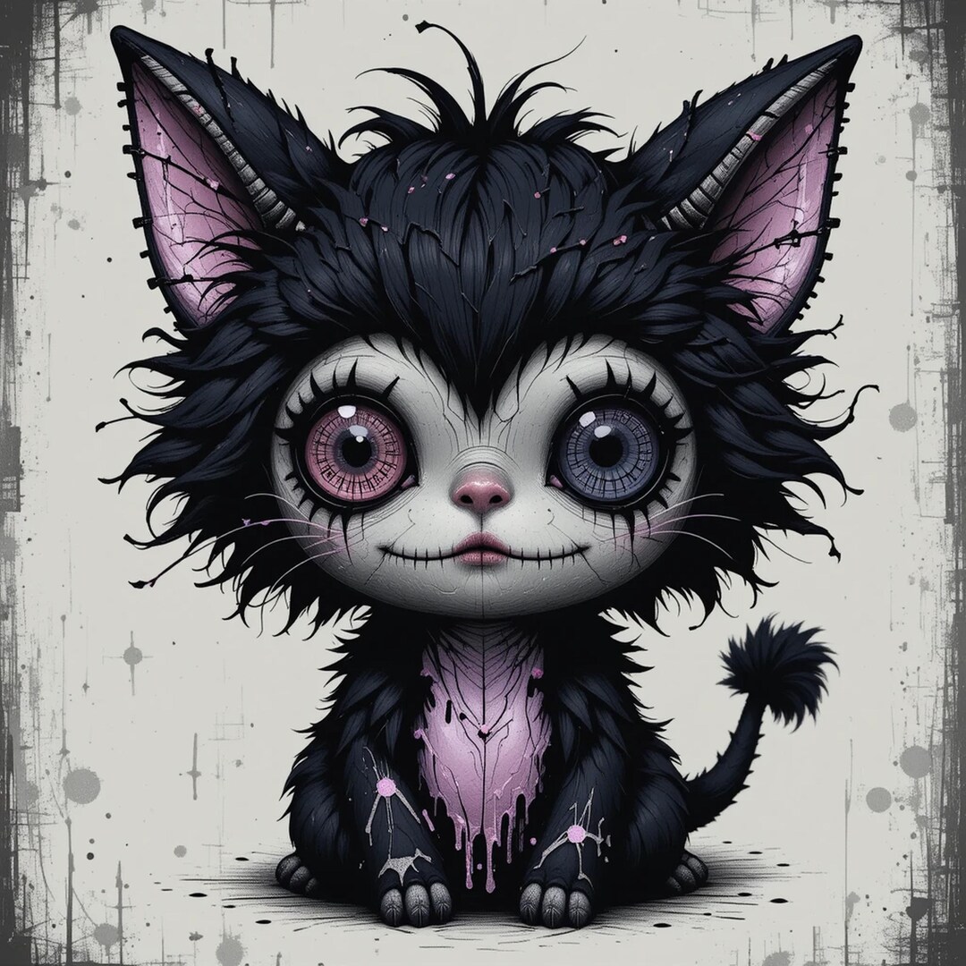 40 Creepy Cute Gothic Plush Pngs – Spooky Kawaii Creatures for T-shirts ...