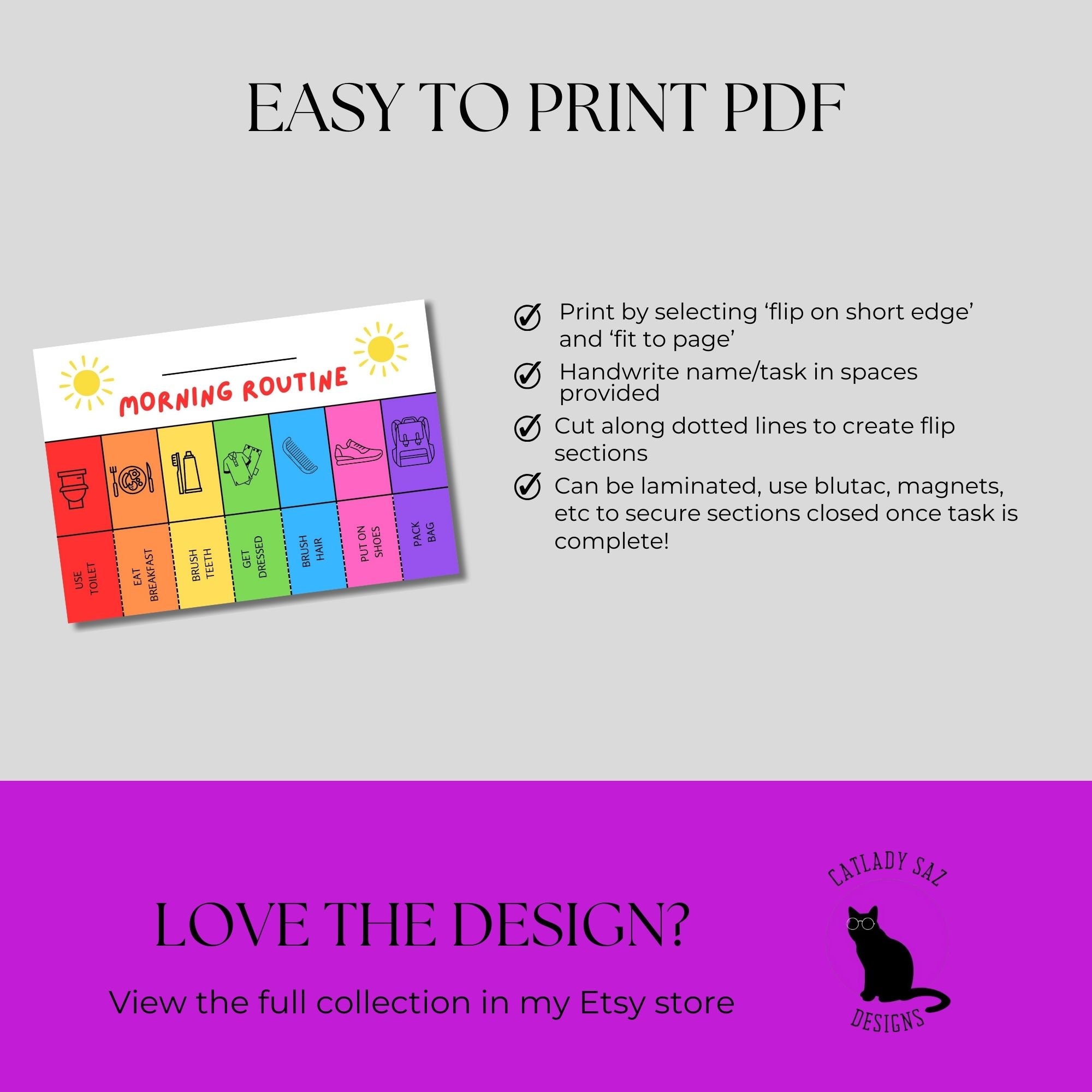 Daily Routine Flip Chart | Non-editable Pre-filled PDF | Toddler ...