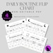 Daily Routine Flip Chart | Editable Canva Template | Toddler Routines ...