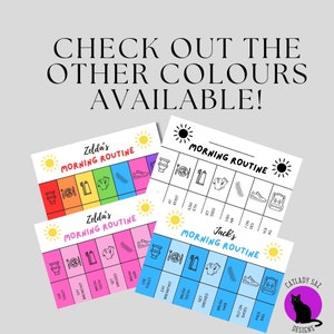 Customisable Daily Routine Flip Chart | Editable Canva Template | Green ...