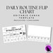 Daily Routine Flip Chart | Editable Canva Template | Toddler Routines ...