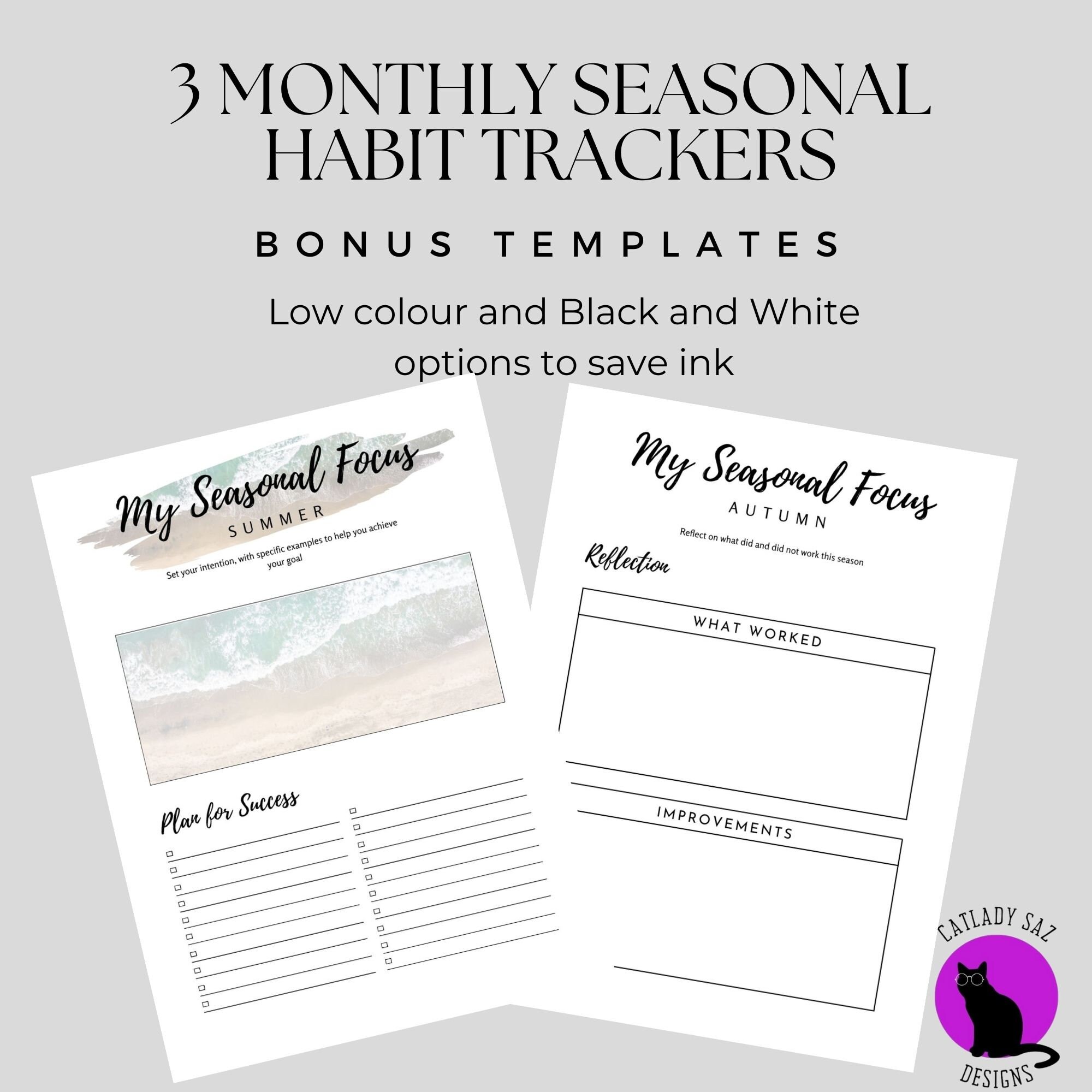 Seasonal Habit Tracker Mega Bundle Northern Hemisphere 8 Patterns 3 ...