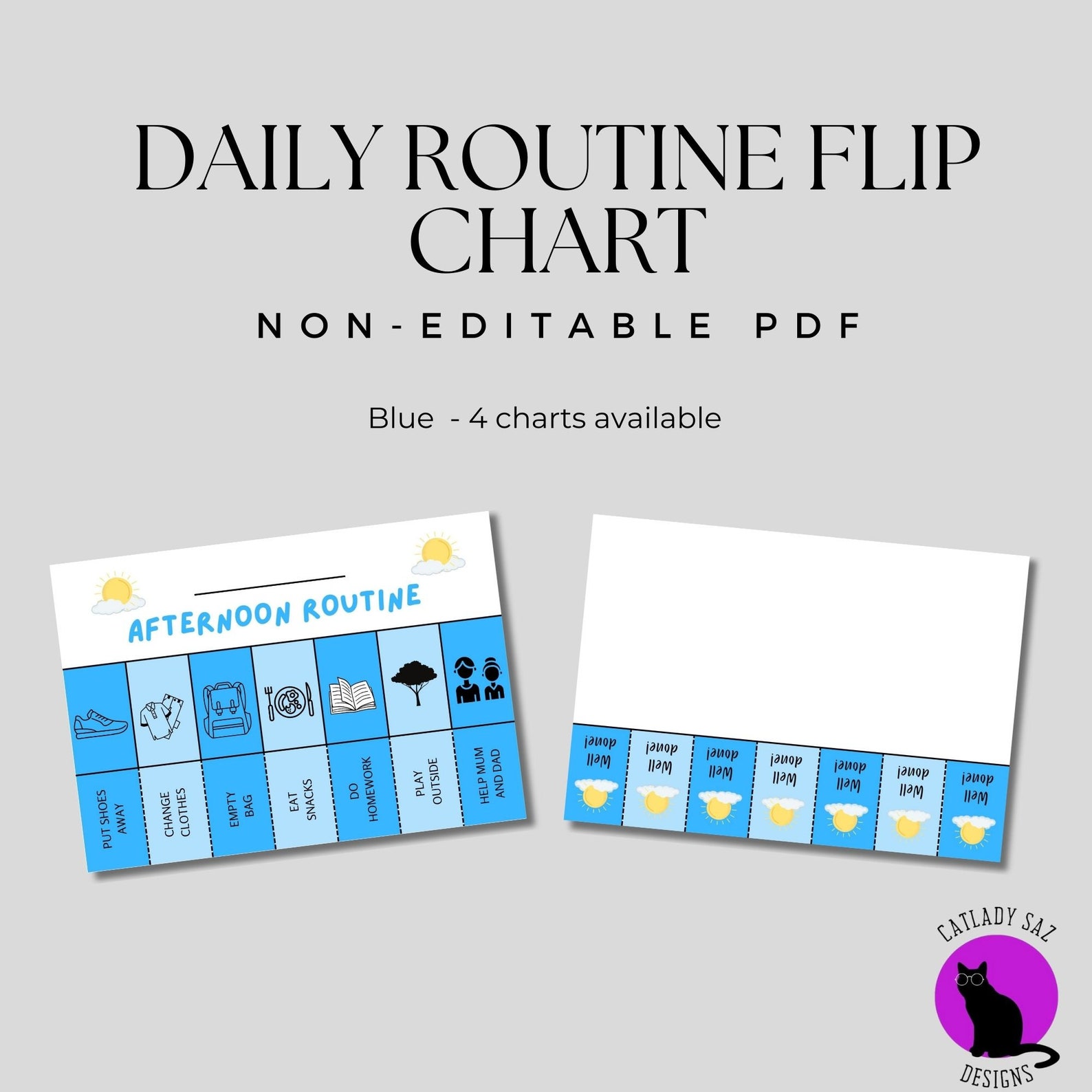 Daily Routine Flip Chart | Non-editable Prefilled PDF | Toddler ...
