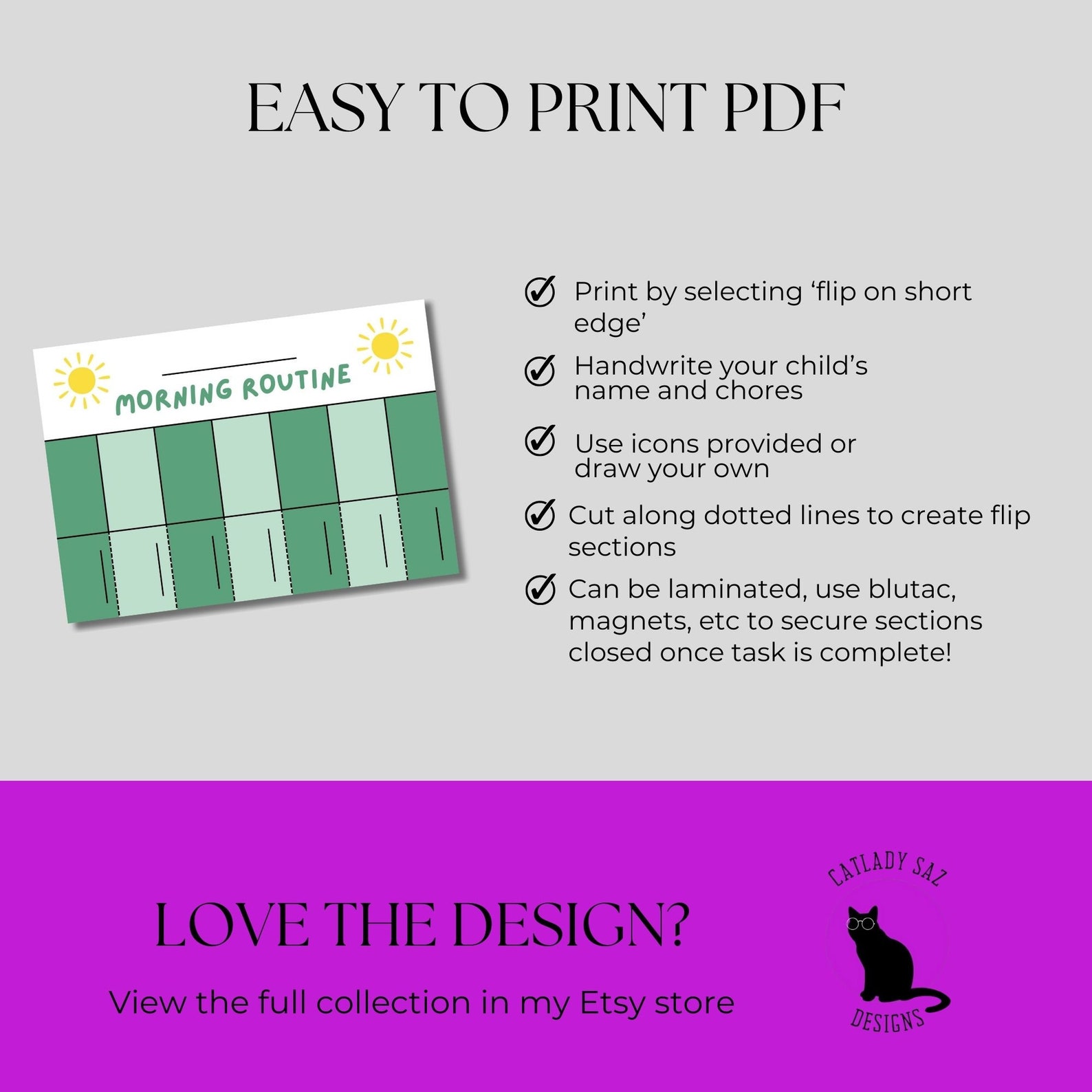 Daily Routine Flip Chart | Blank Printable PDF | Create Your Own ...