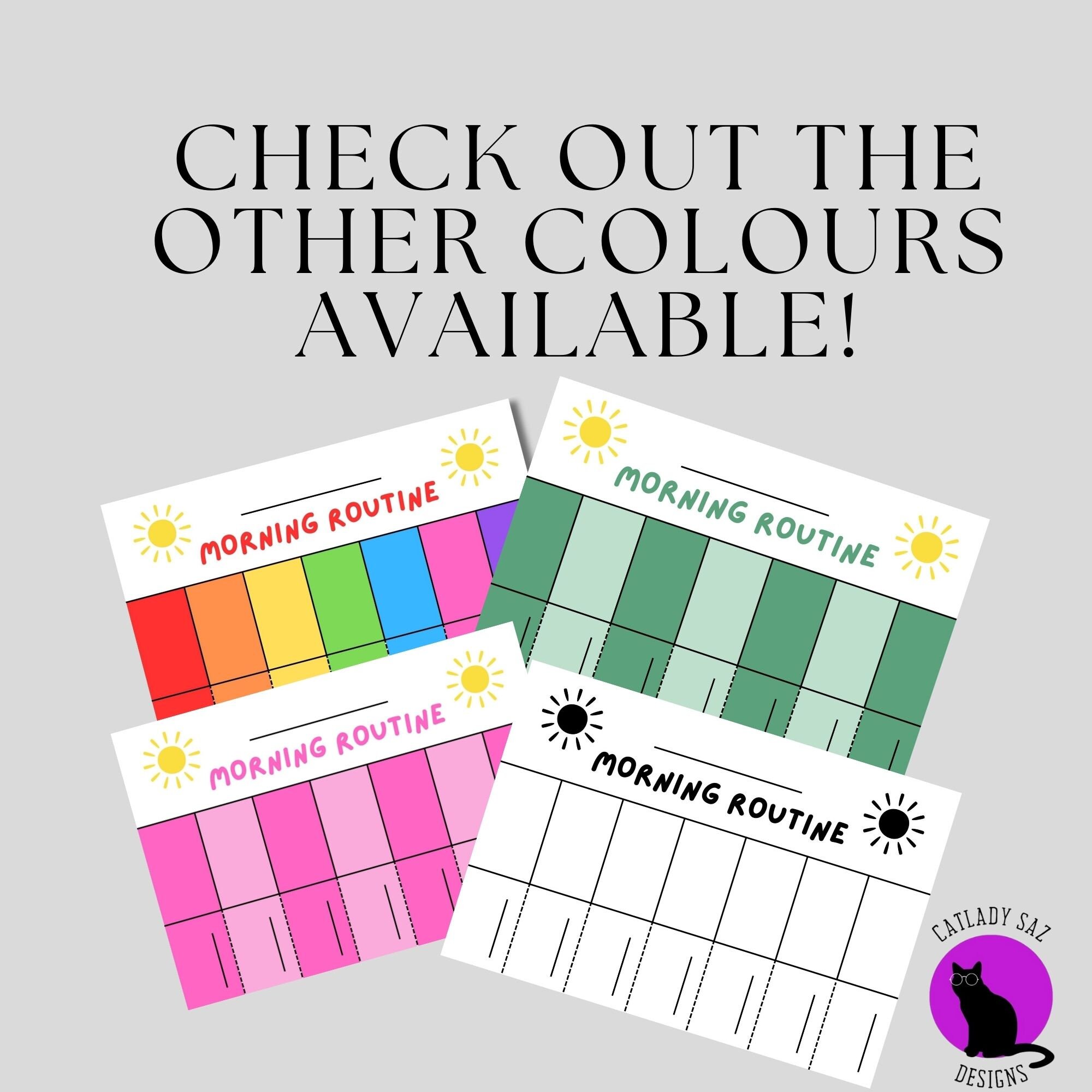 Daily Routine Flip Chart | Non-editable Blank Printable PDF | Create ...