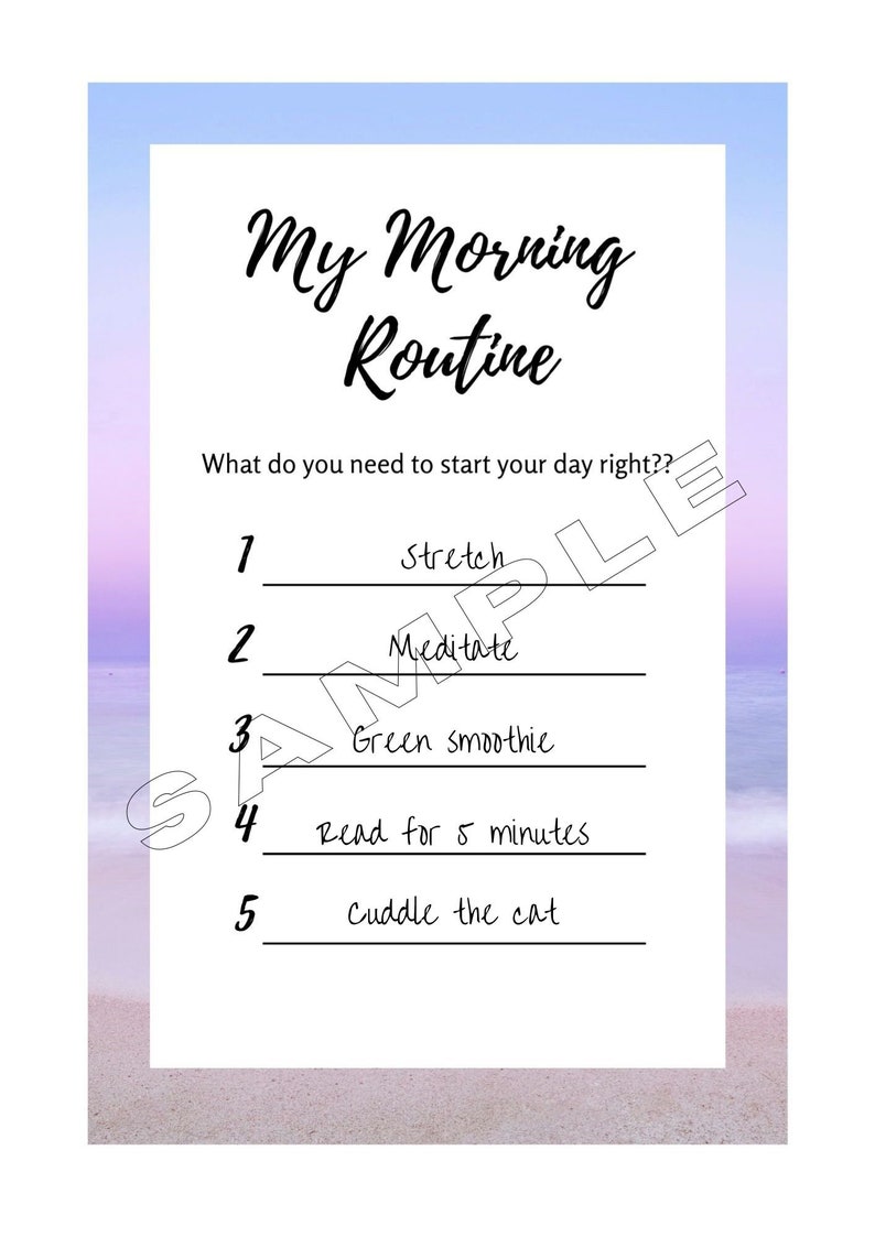 Canva Template Morning and Evening Routine 0064-HT - Etsy Australia