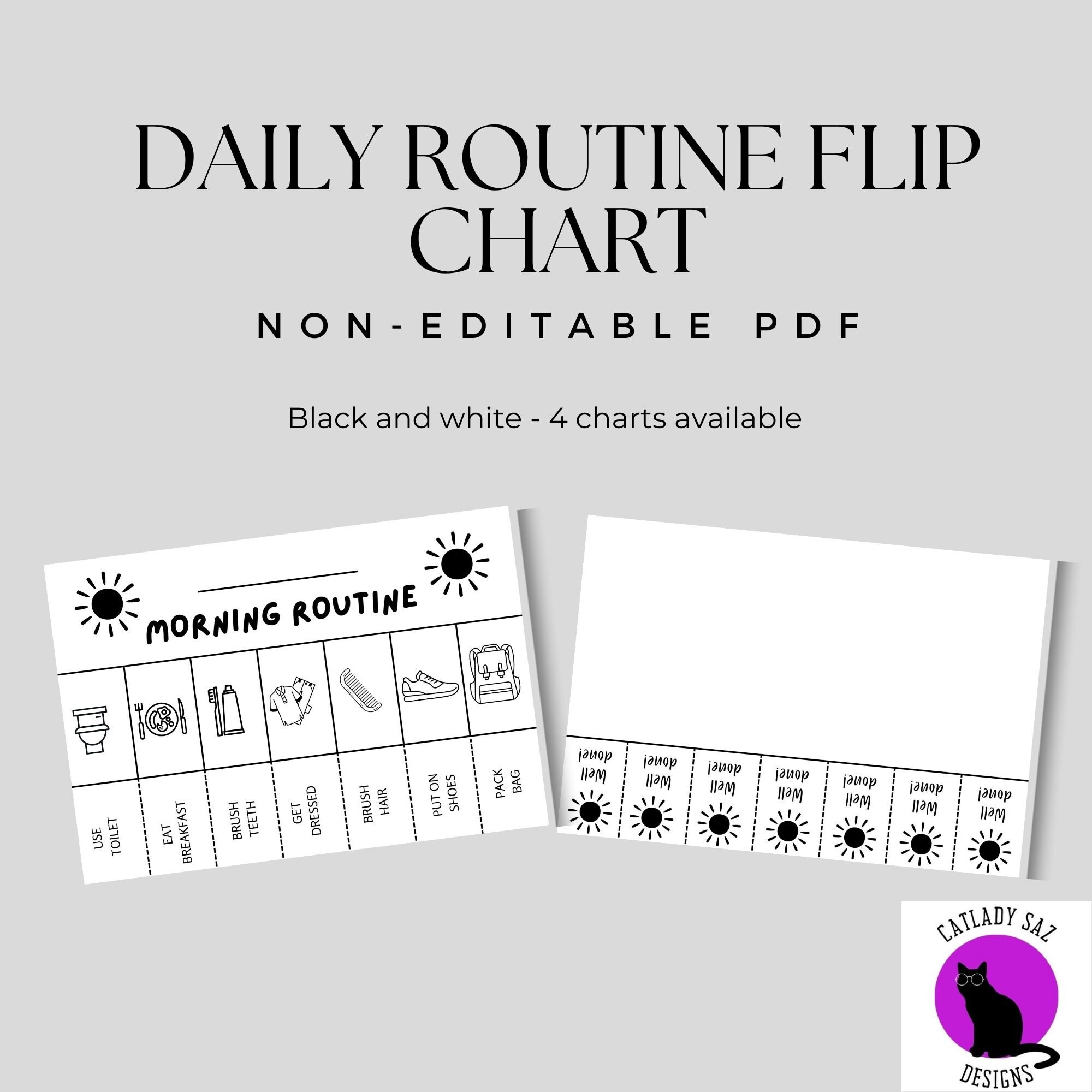 Daily Routine Flip Chart Non-editable PDF Toddler Planning Montessori ...