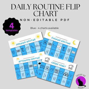 Daily Routine Flip Chart | Non-editable Prefilled PDF | Toddler ...