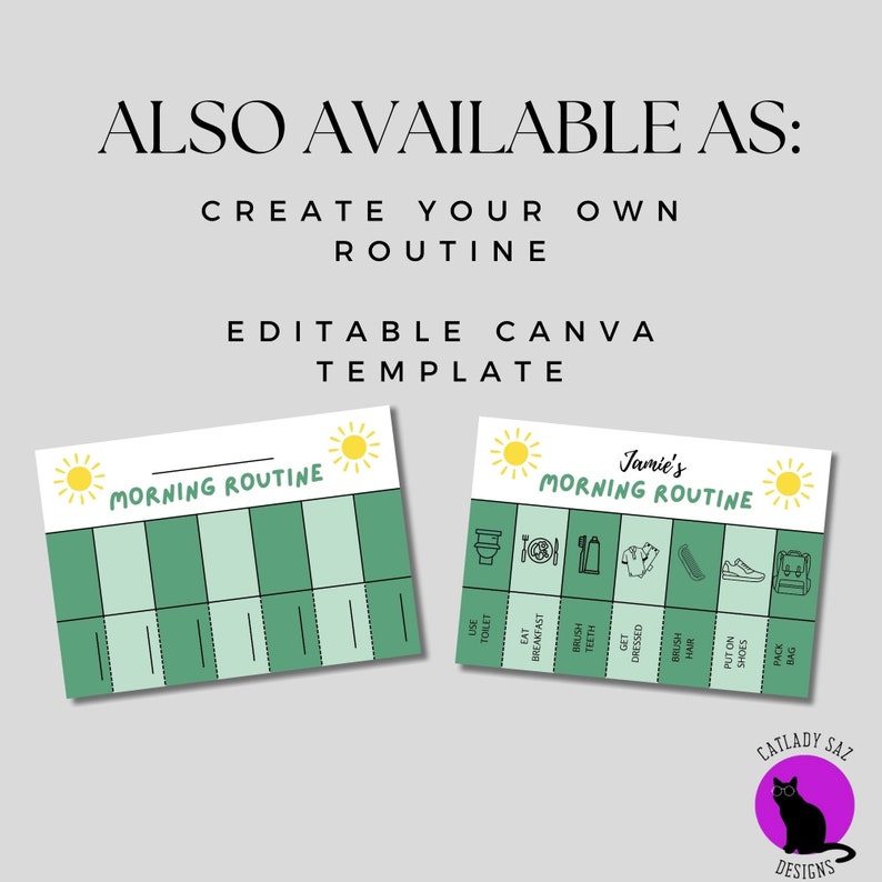 Daily Routine Flip Chart | Non-editable Prefilled PDF | Toddler ...