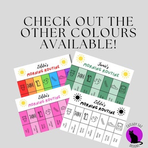 Daily Routine Flip Chart | Editable Canva Template | Blue Boys Planner ...