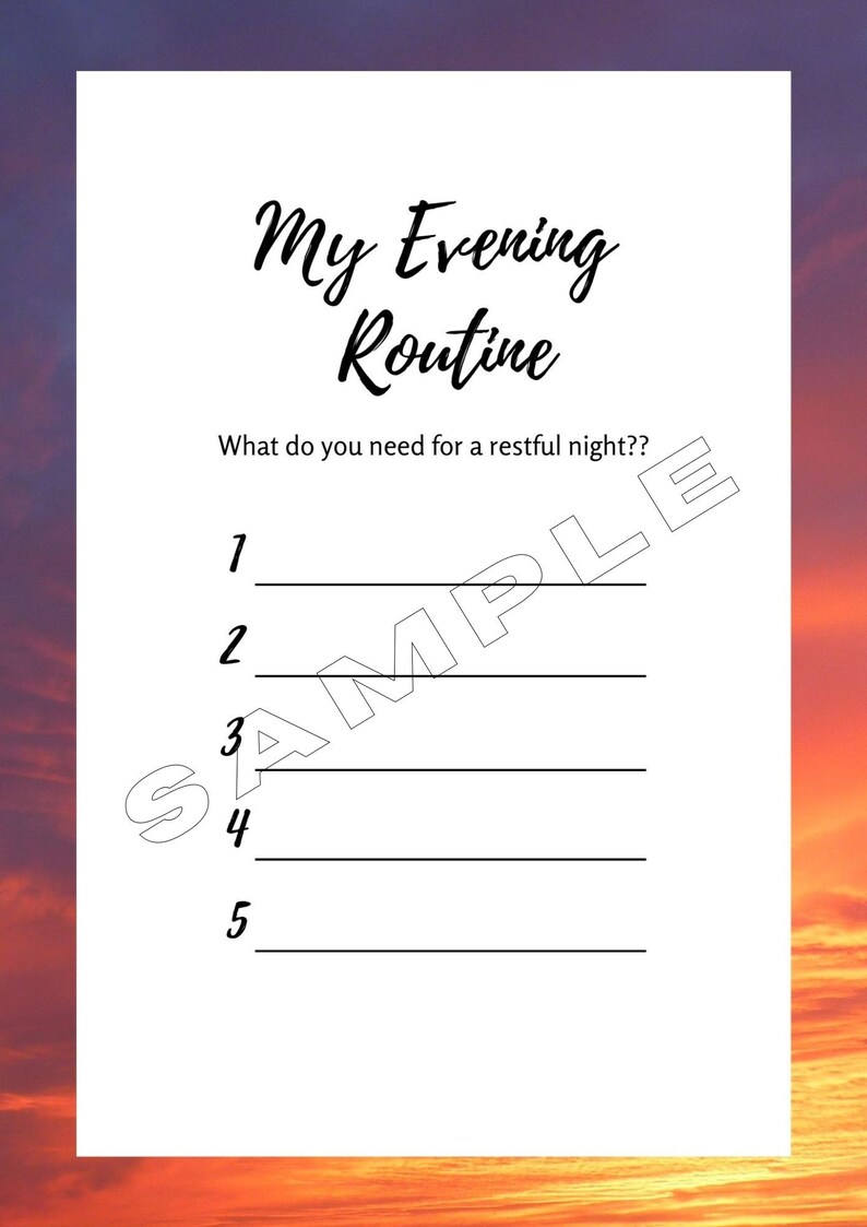 Printable Morning and Evening Routine Template 0063-HT - Etsy Australia