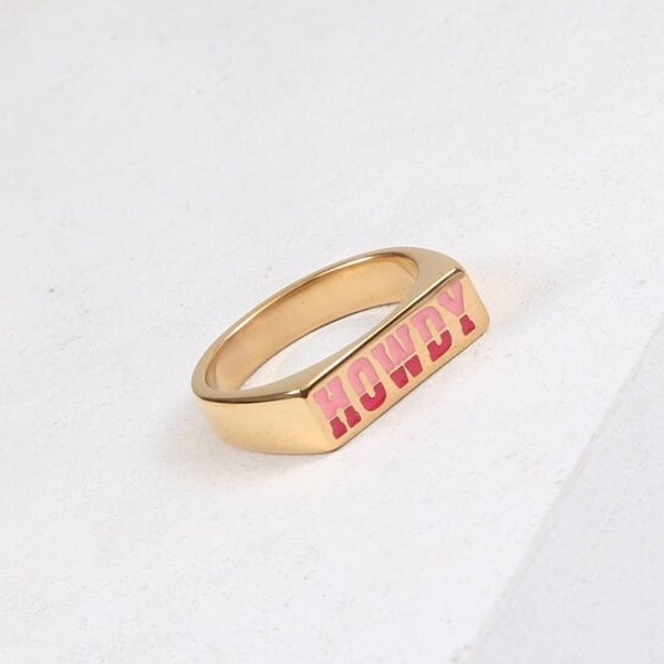 Enamel Ring - Etsy