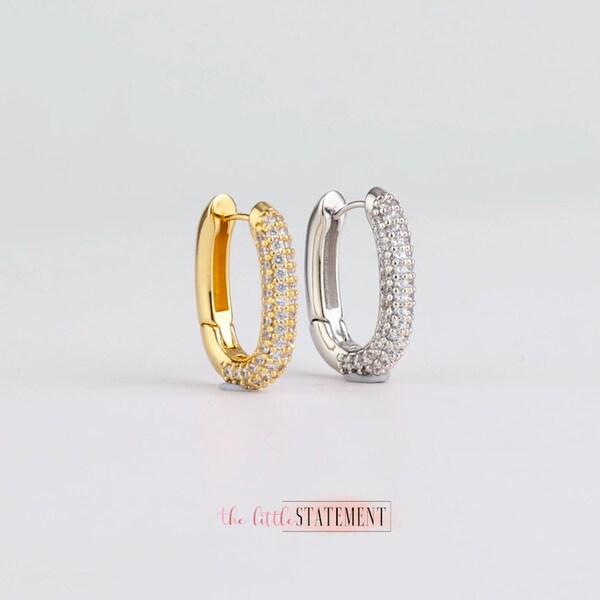 Rectangle Hoops - Etsy