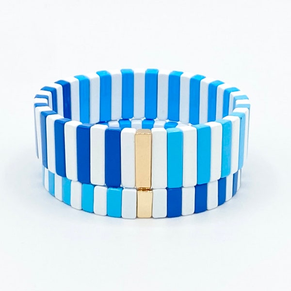 Blue Enamel Bracelet - Etsy
