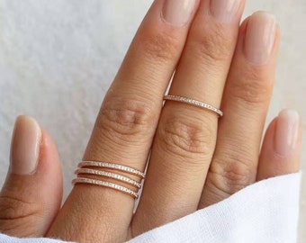 Thin Diamond Band - Etsy