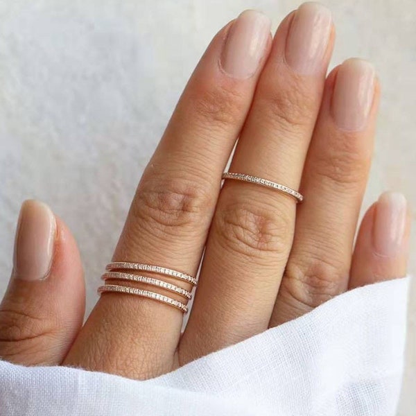 Thin Diamond Band - Etsy
