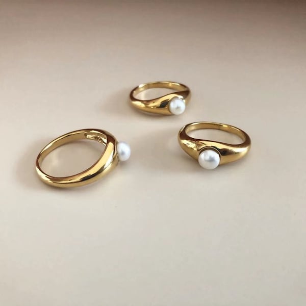 Single Pearl Ring - Etsy