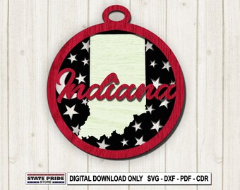 Indiana State Shape Svg - Etsy